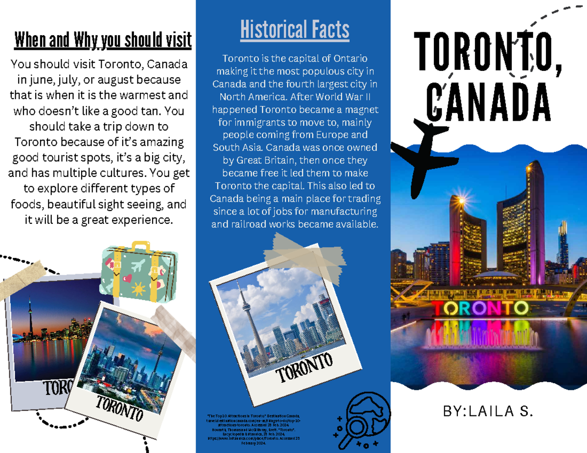Professional Travel Agency Trifold Brochure Template - Toronto Toronto ...