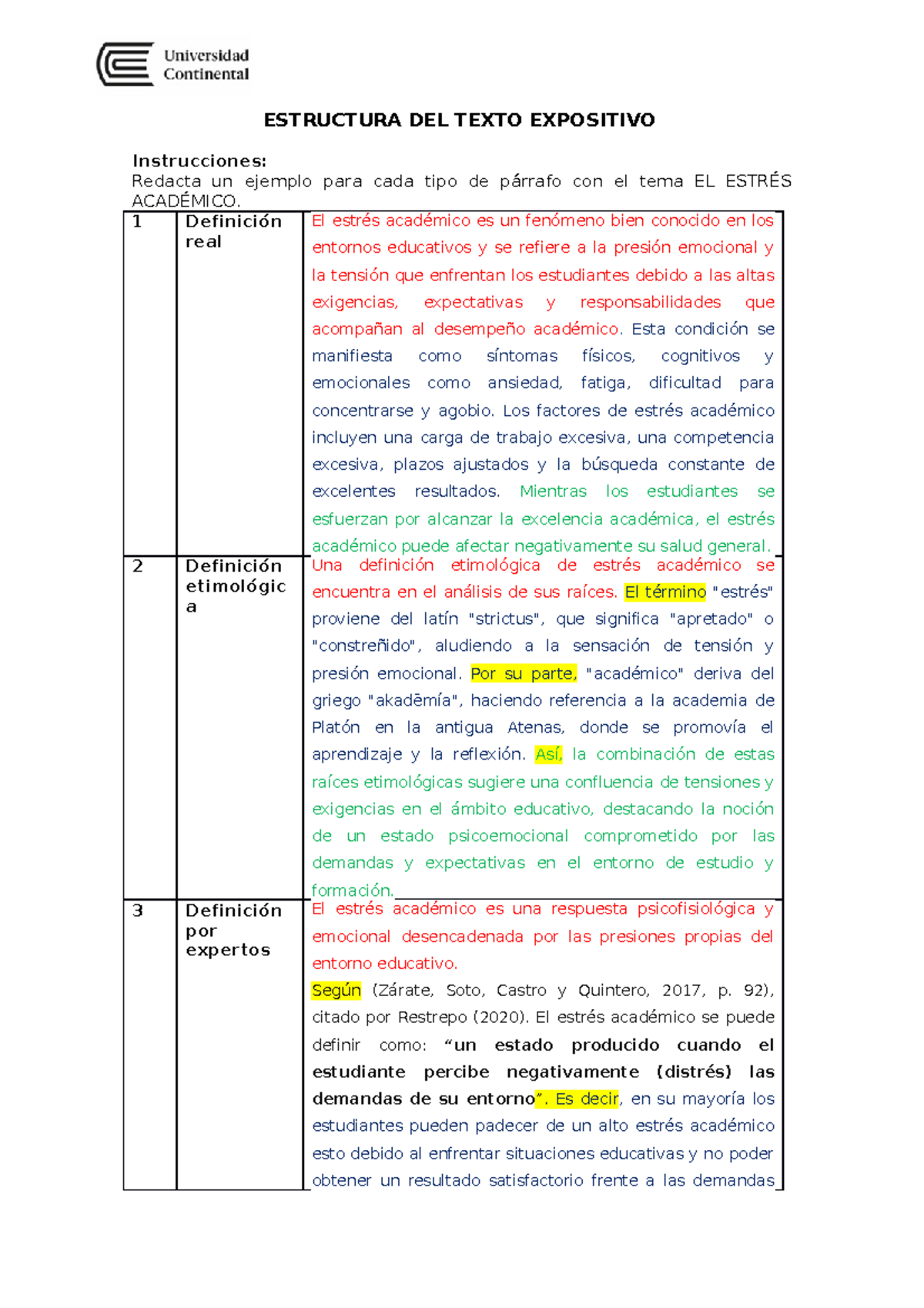 11 Tipos DE Parrafos - ESTRUCTURA DEL TEXTO EXPOSITIVO Instrucciones ...
