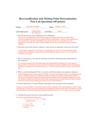 PDF Chem Lab 1: Boiling Point Determintation - BOILING POINT ...
