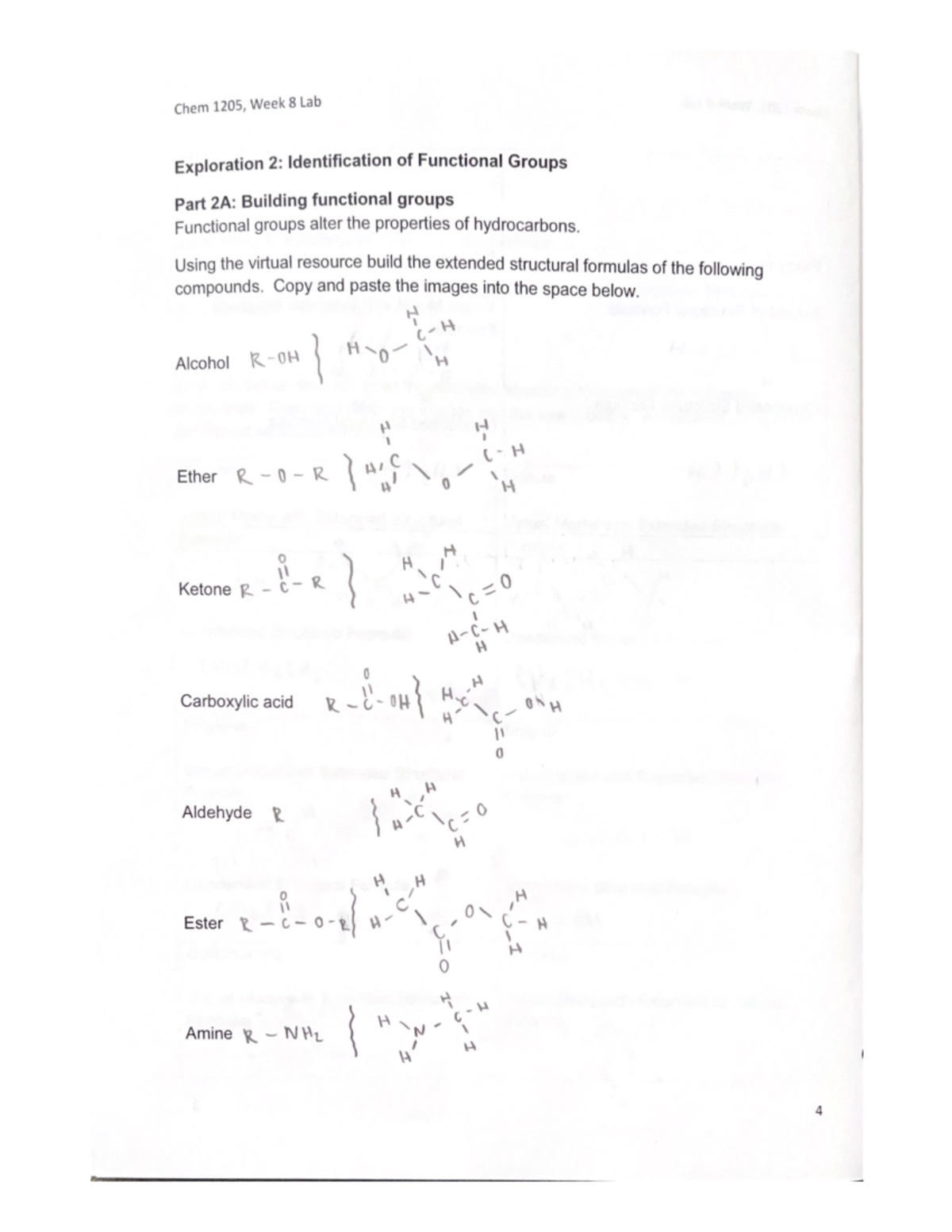 Chem 1205, Week 8 Lab - Chem lab structure - CHEM 1210 - Studocu