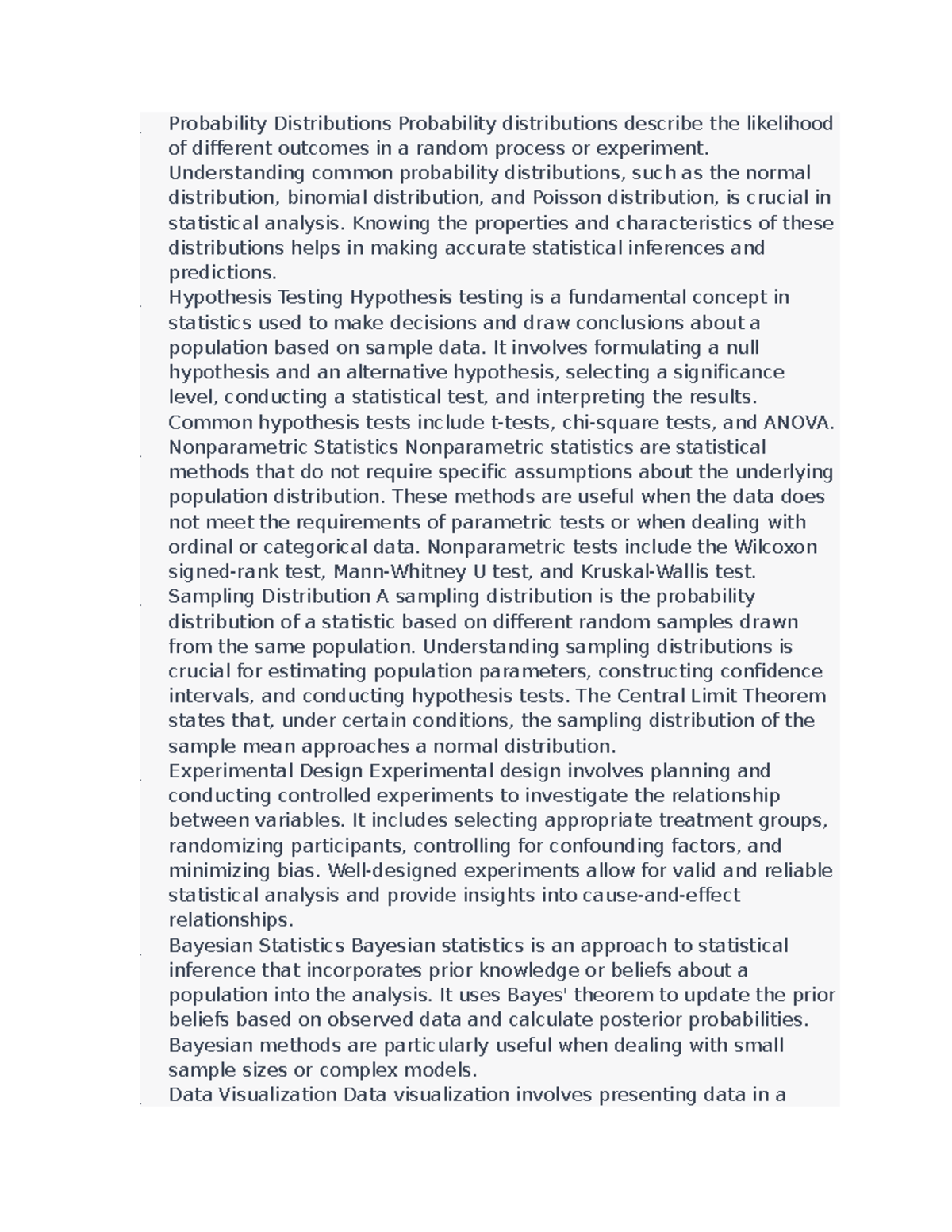 Ap Statistics - Probability Distributions Probability distributions ...
