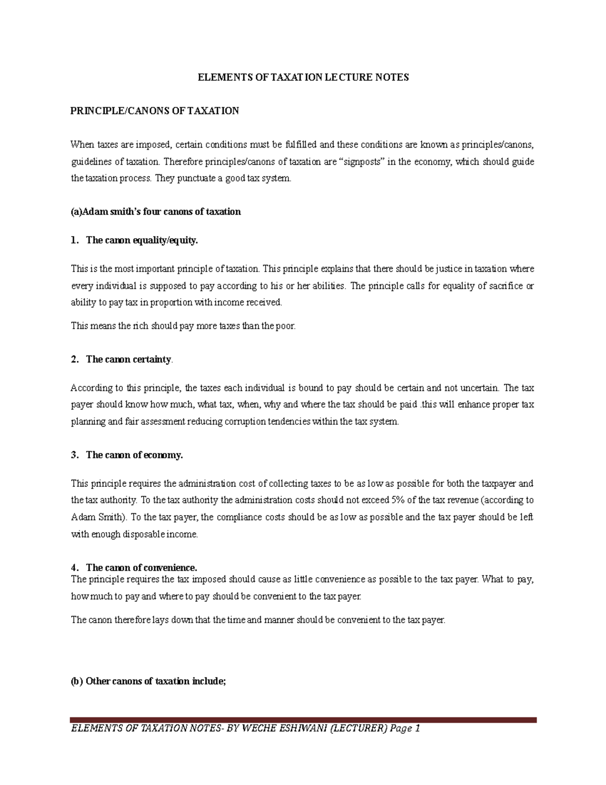 Elements OF Taxation Elements OF Taxatio.Elements OF Taxation Elements ...