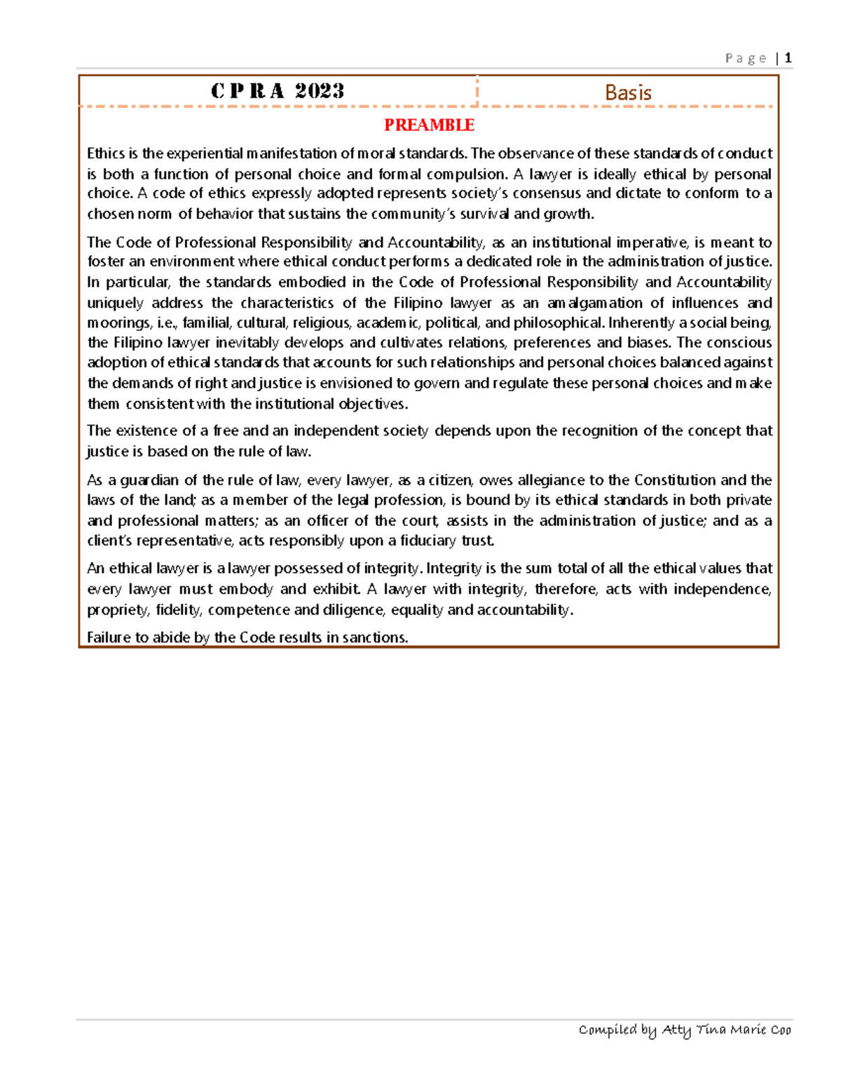 CPRA-vs-CPR - Code of Professional Responsibility and Accountability ...