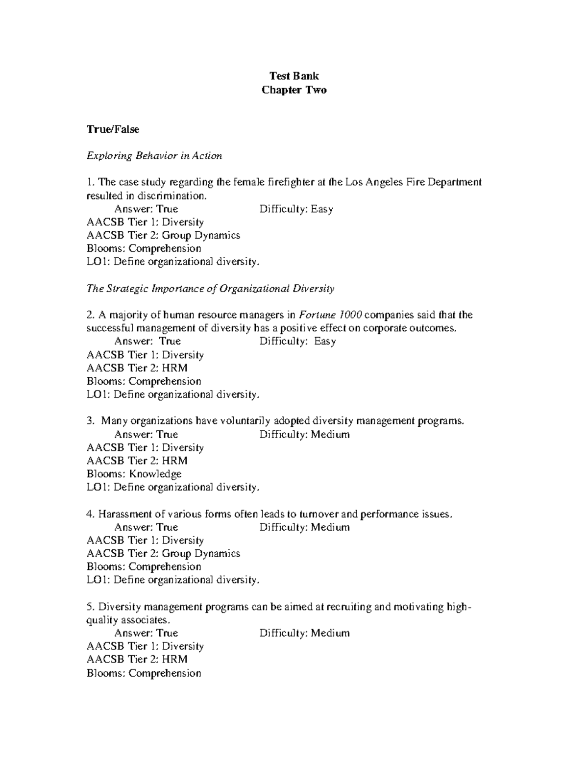 Organizational-Behavior-4th-Edition-Hitt-Test-Bank ( PDFDrive ) - Test ...