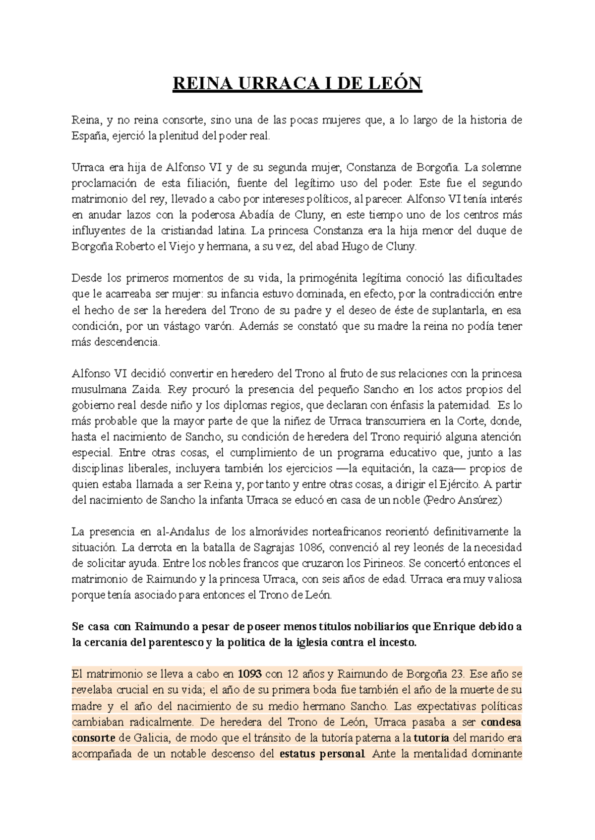 Reina Urraca I de León - REINA URRACA I DE LEÓN Reina, y no reina ...