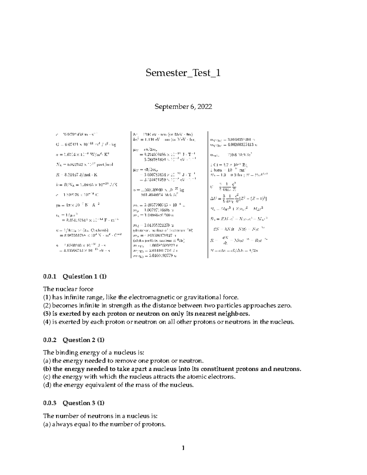 Semester Test 1 2 - test - Semester_Test_ September 6, 2022 0.0 ...