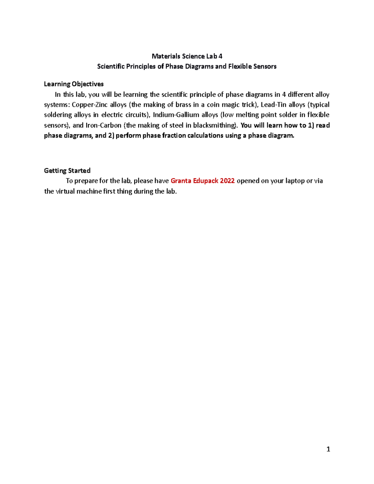 Material Science Lab 4 - Scientific Principles of Phase Diagrams and ...