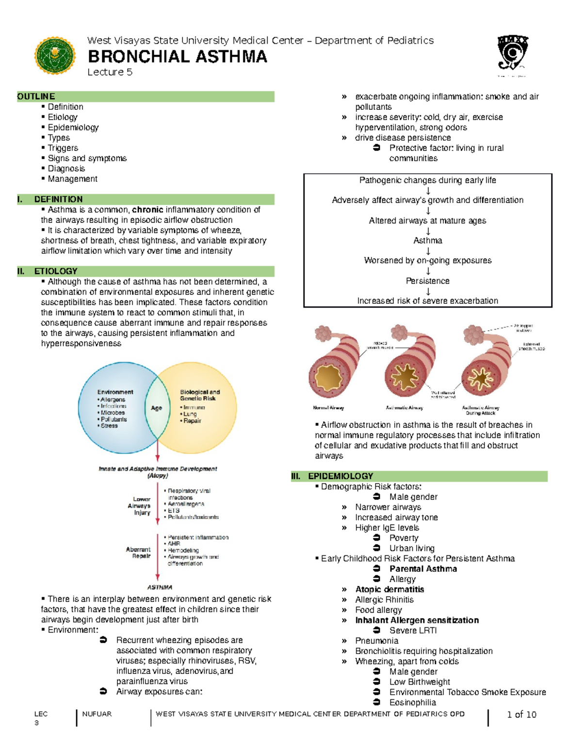 Pedia- Asthma- Notes - West Visayas State University Medical Center ...
