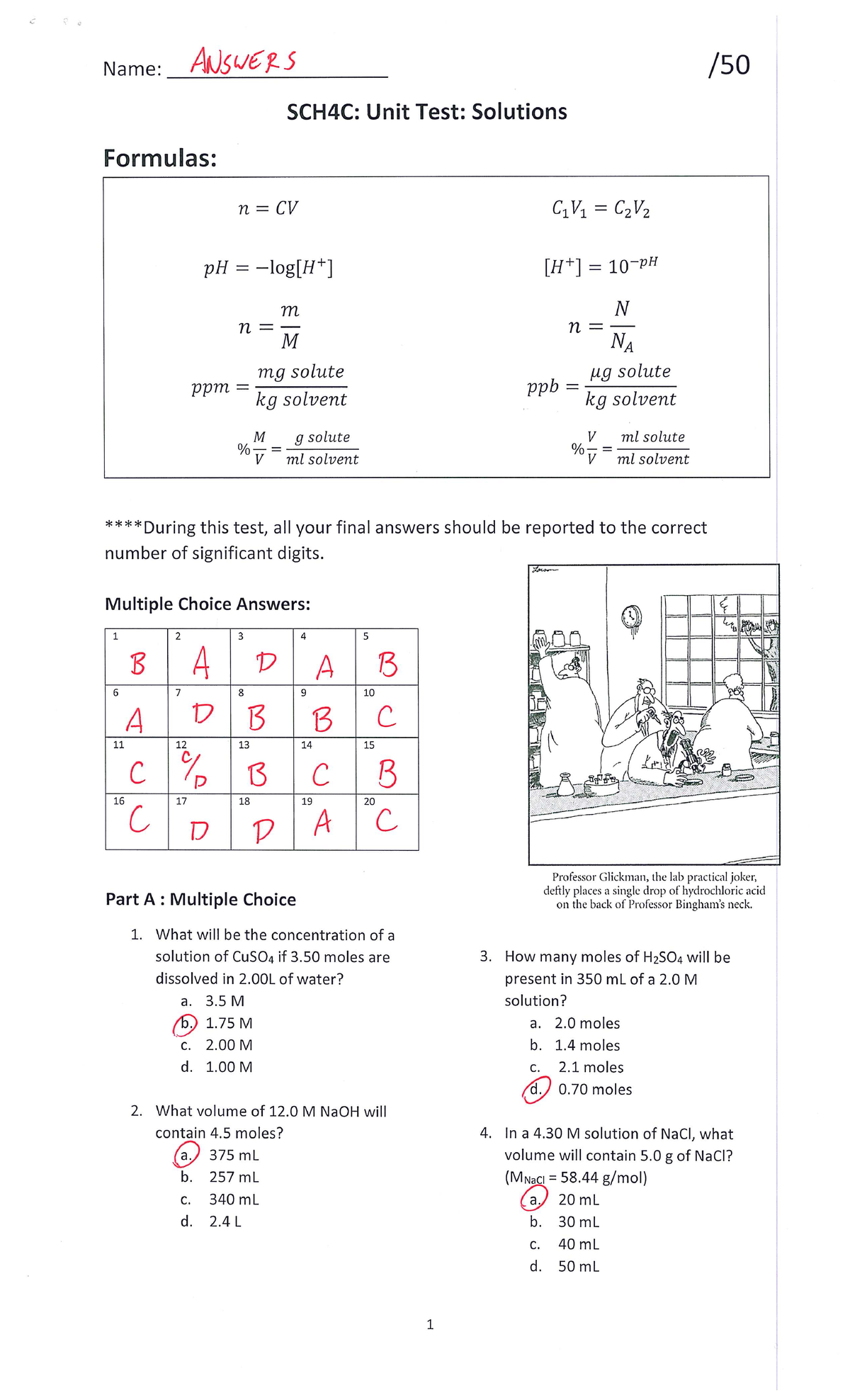 99 - SCH4C - Solutions Test - ANS - Studocu