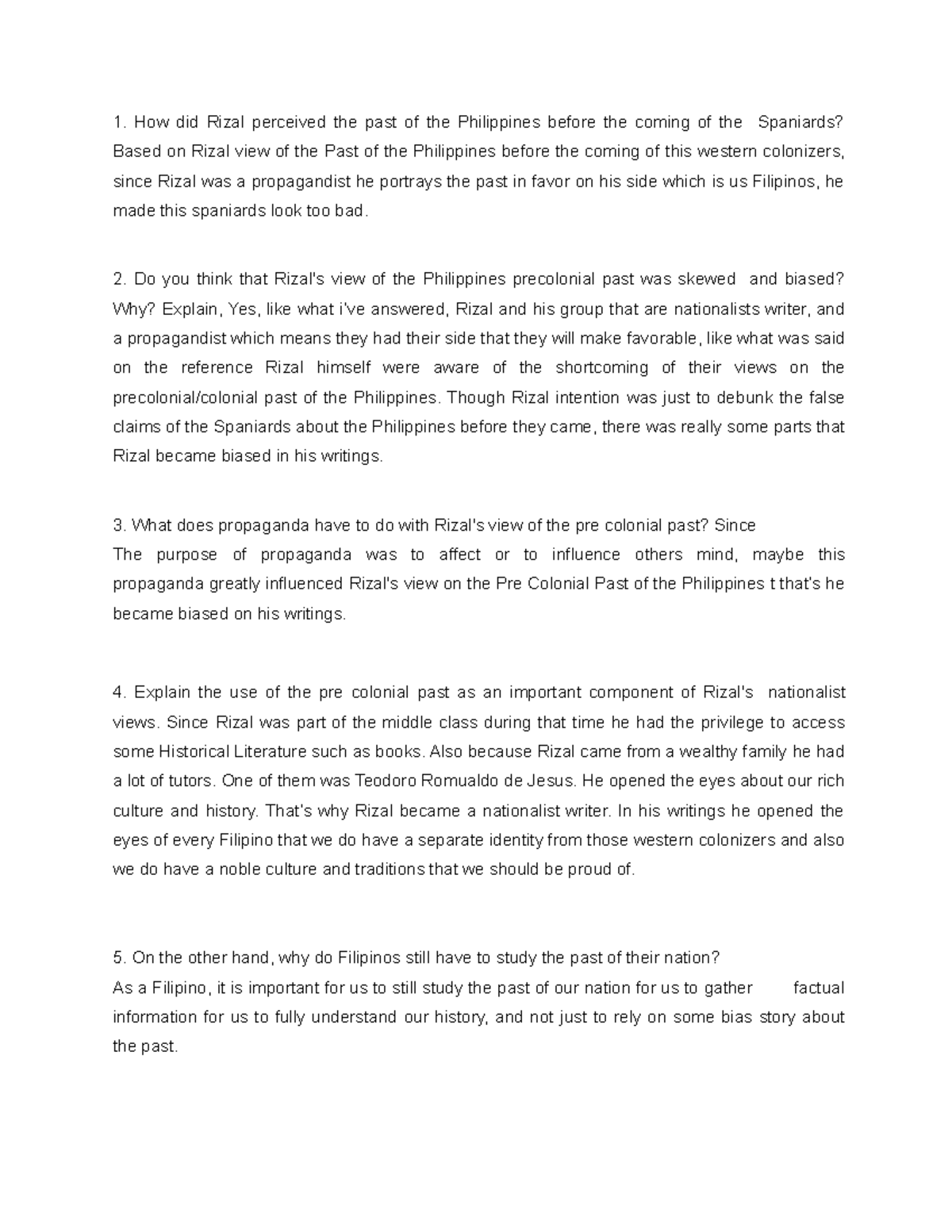 S14 - Lec 14 - How did Rizal perceived the past of the Philippines ...