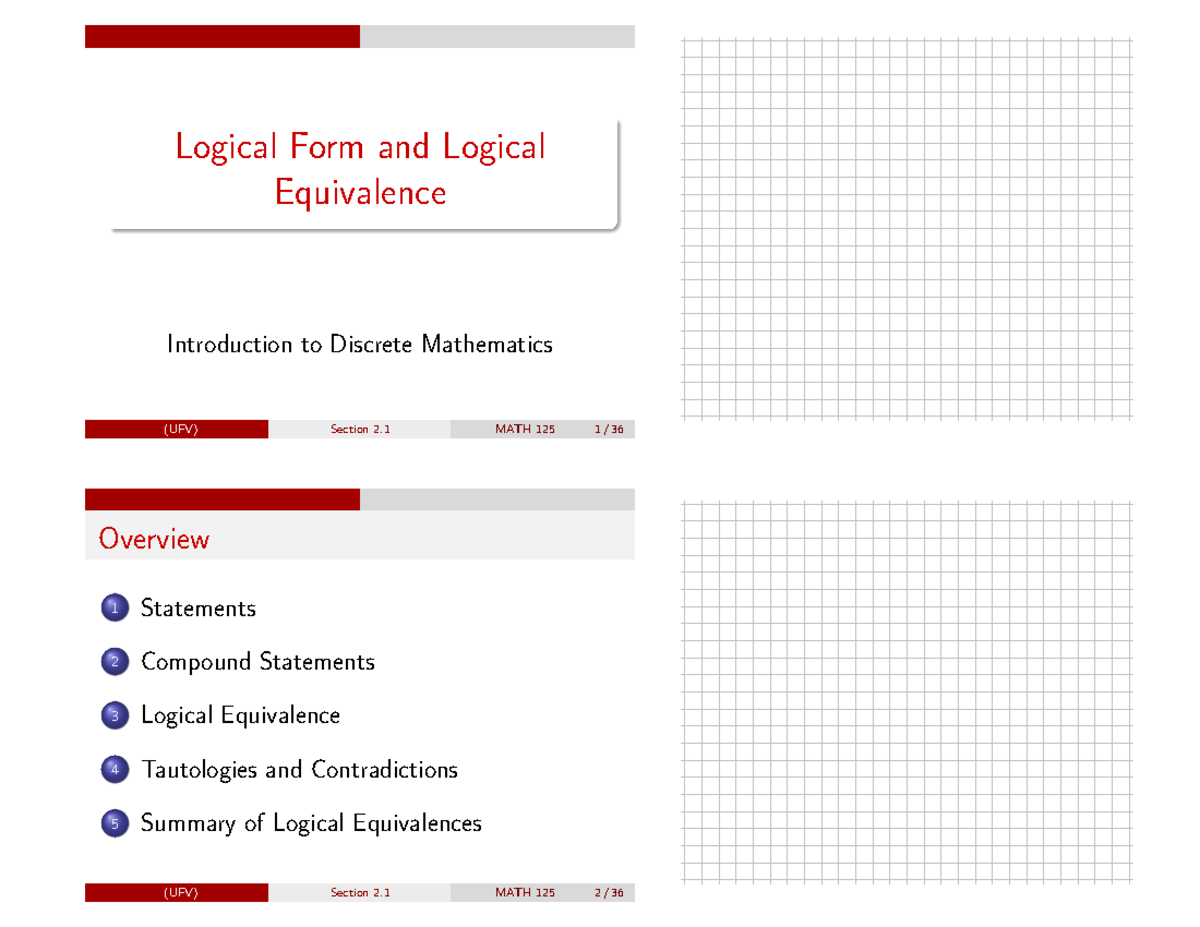 Sec2 - Notes - Logical Form and Logical Equivalence Introduction to ...