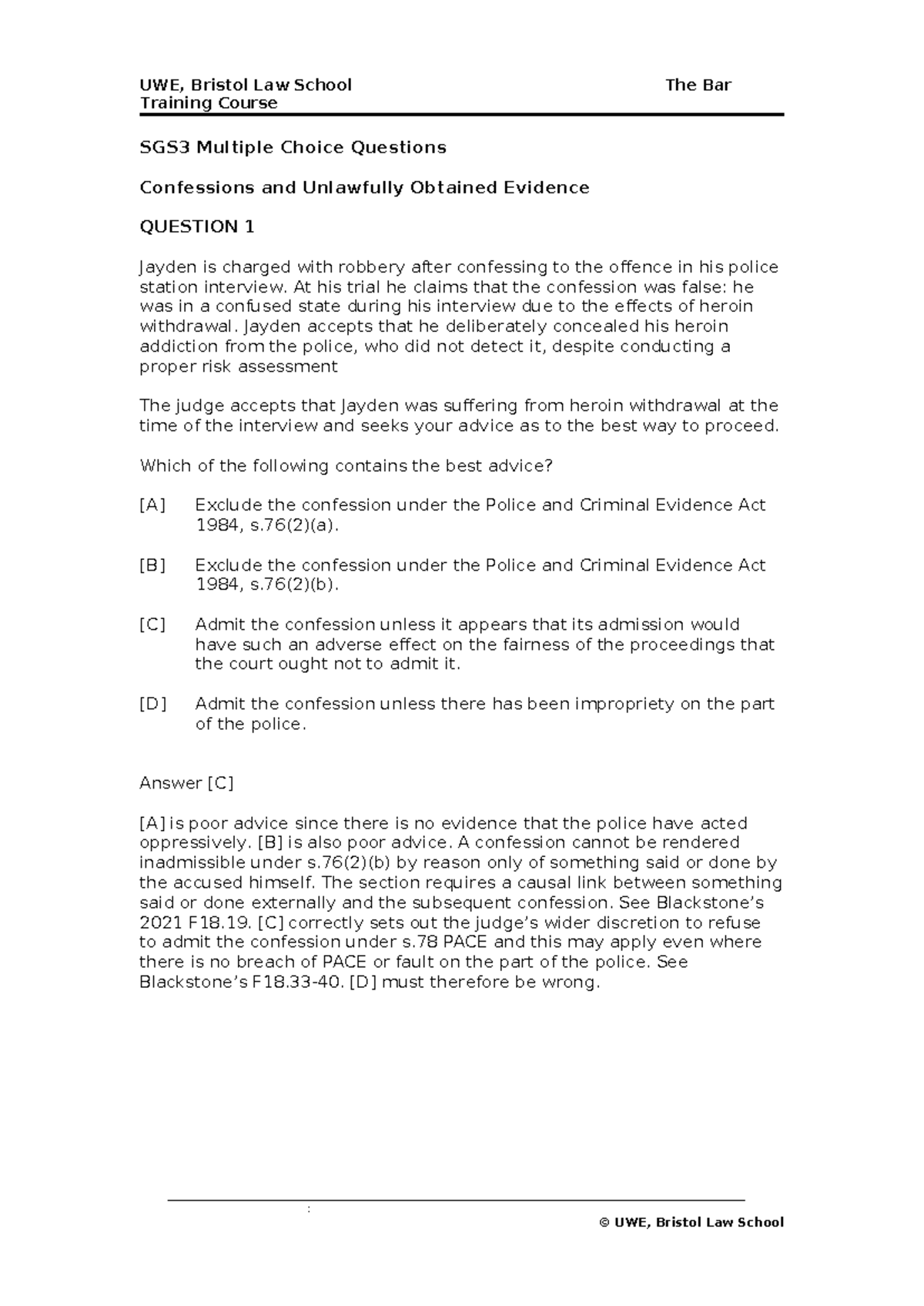 Ev SGS3 Online MCQ&As 2021-22 Complete - Training Course SGS3 Multiple ...