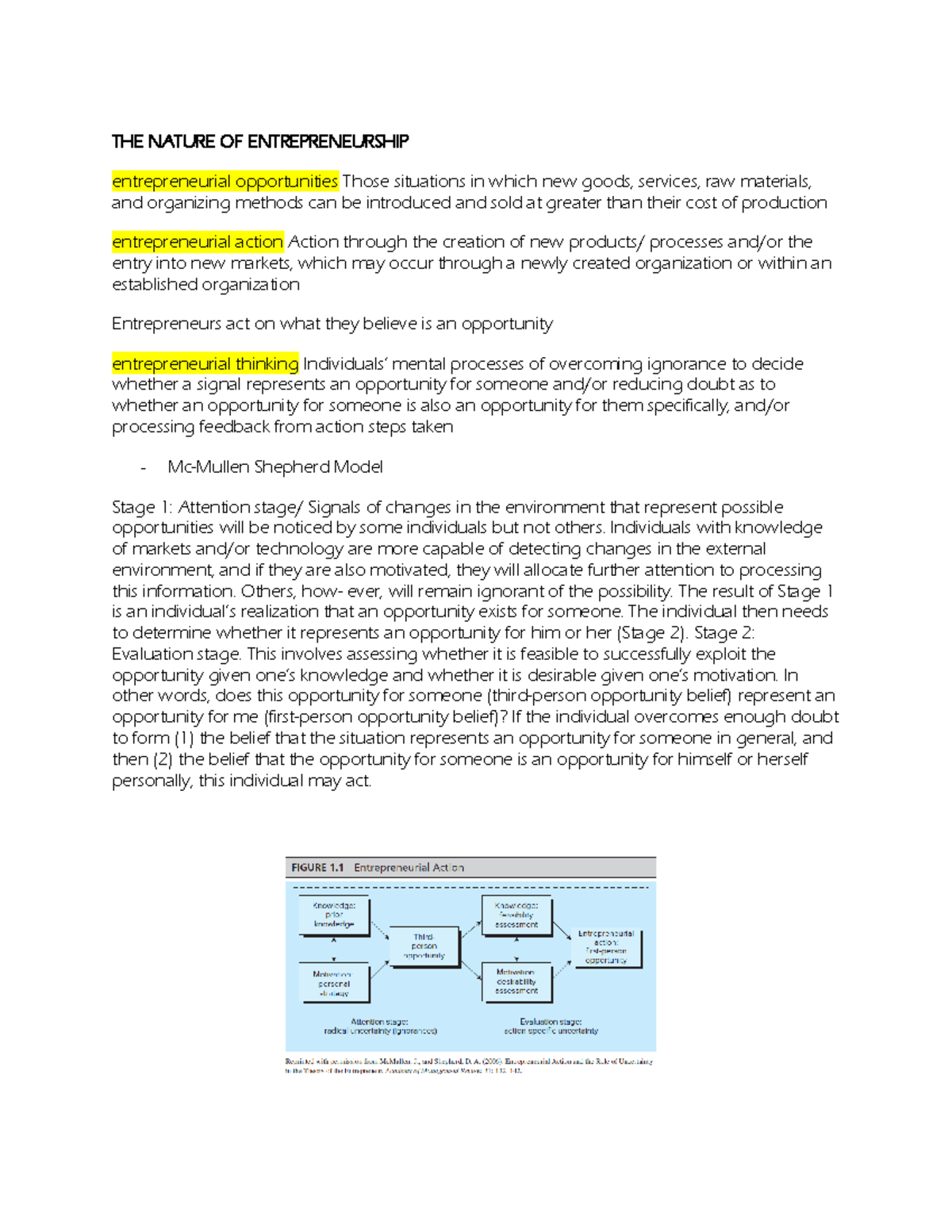 Unit 1 Nature of Entrepreneurship - THE NATURE OF ENTREPRENEURSHIP ...