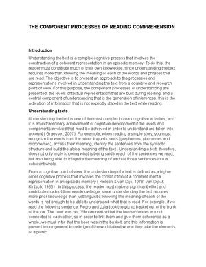 Psychological Processes IN WORD Comprehension - PSYCHOLOGICAL PROCESSES ...