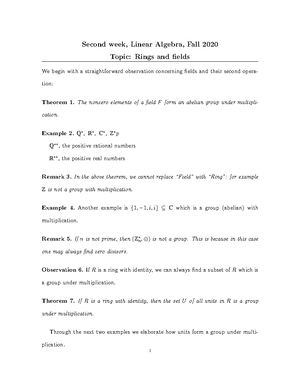 [Solved] Let R be a ring and b a fixed element of R LetT rb I rERProve - Modern Algebra II (MATH ...