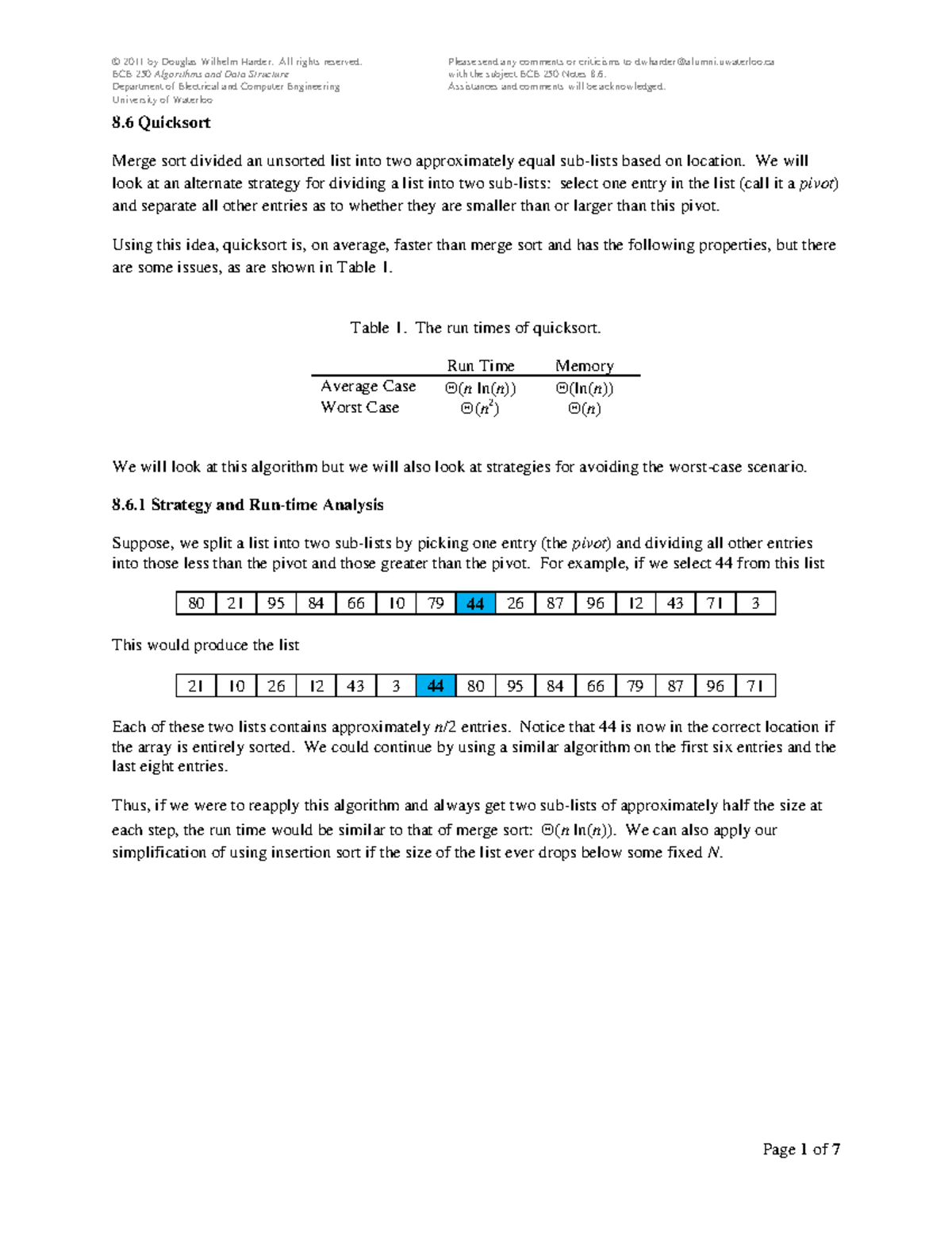 8 - nothing - ECE 250 Algorithms and Data Structure with the subject ...