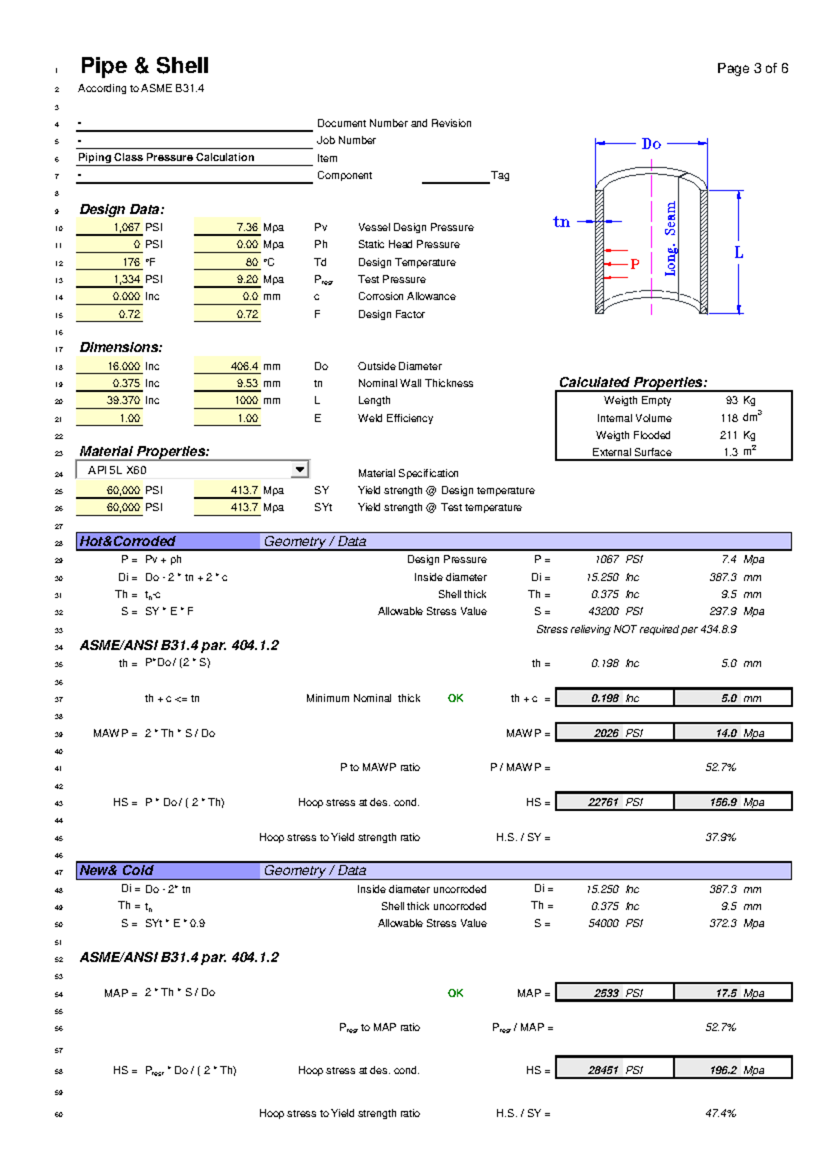 ASME B31 4 - APUNTES - 1 Pipe & Shell Page 3 of 6 2 According to ASME ...