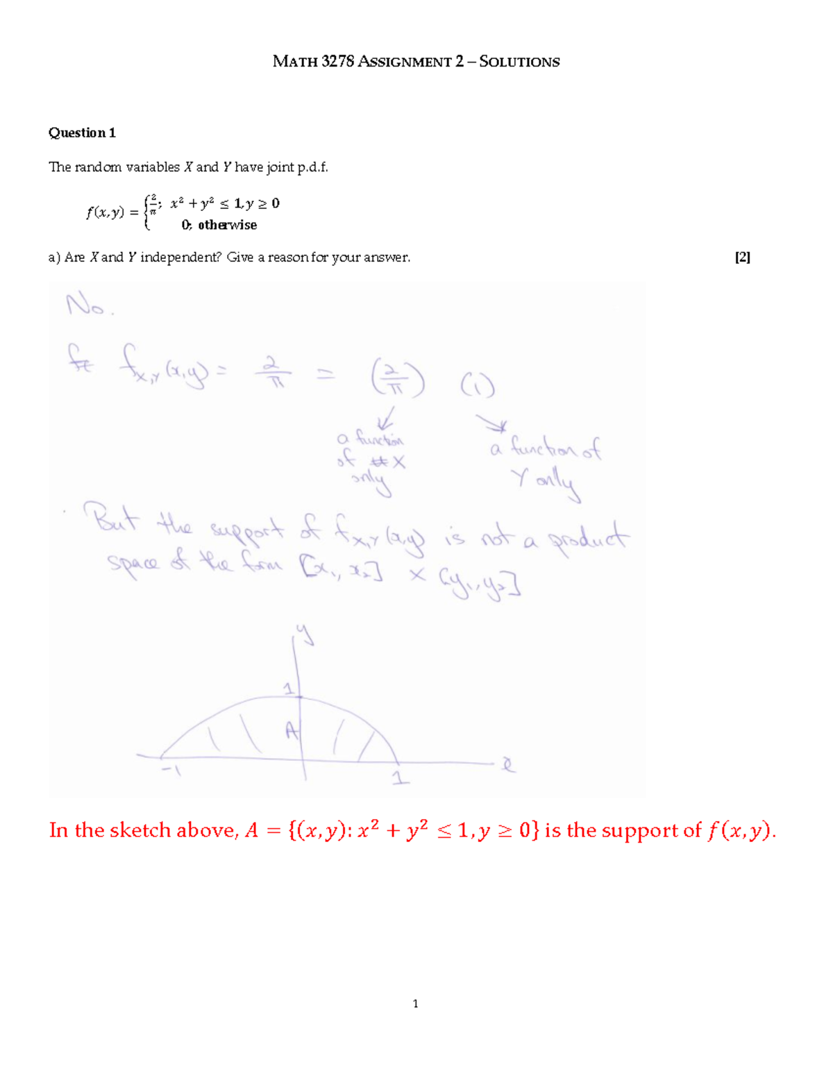 Math 3278 Assignment 2 - Solutions - Probability Theory II - UWI - Studocu