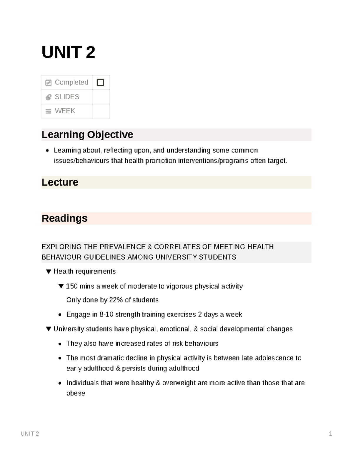 UNIT 2 - Lecture notes unit 2 - UNIT 2 Completed SLIDES WEEK Learning ...