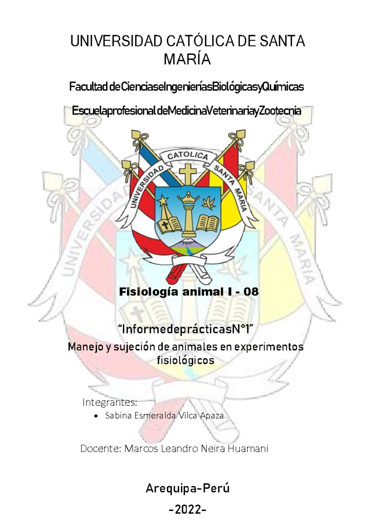 Fisio 1 - xdxd - UNIVERSIDAD CAT”LICA DE SANTA MARÕA - Studocu