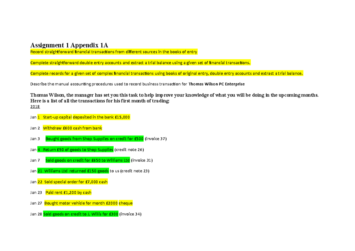 Controlled Assessment AND Report FOR Assignment 1 2021 - 2022 - Assignment 1 Appendix 1A Record ...