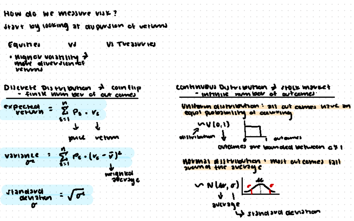 How do we measure risk - Lecture notes for measuring risk - How do we ...