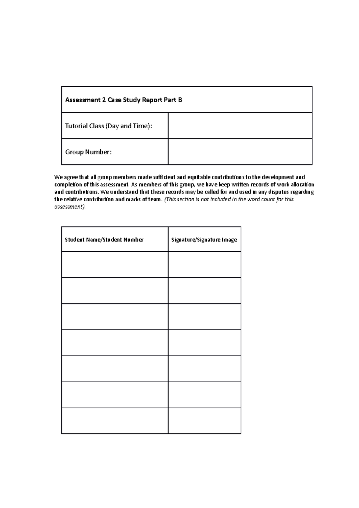 Assessment 2 Case Study Report Template Part A - Assessment 2 Case ...