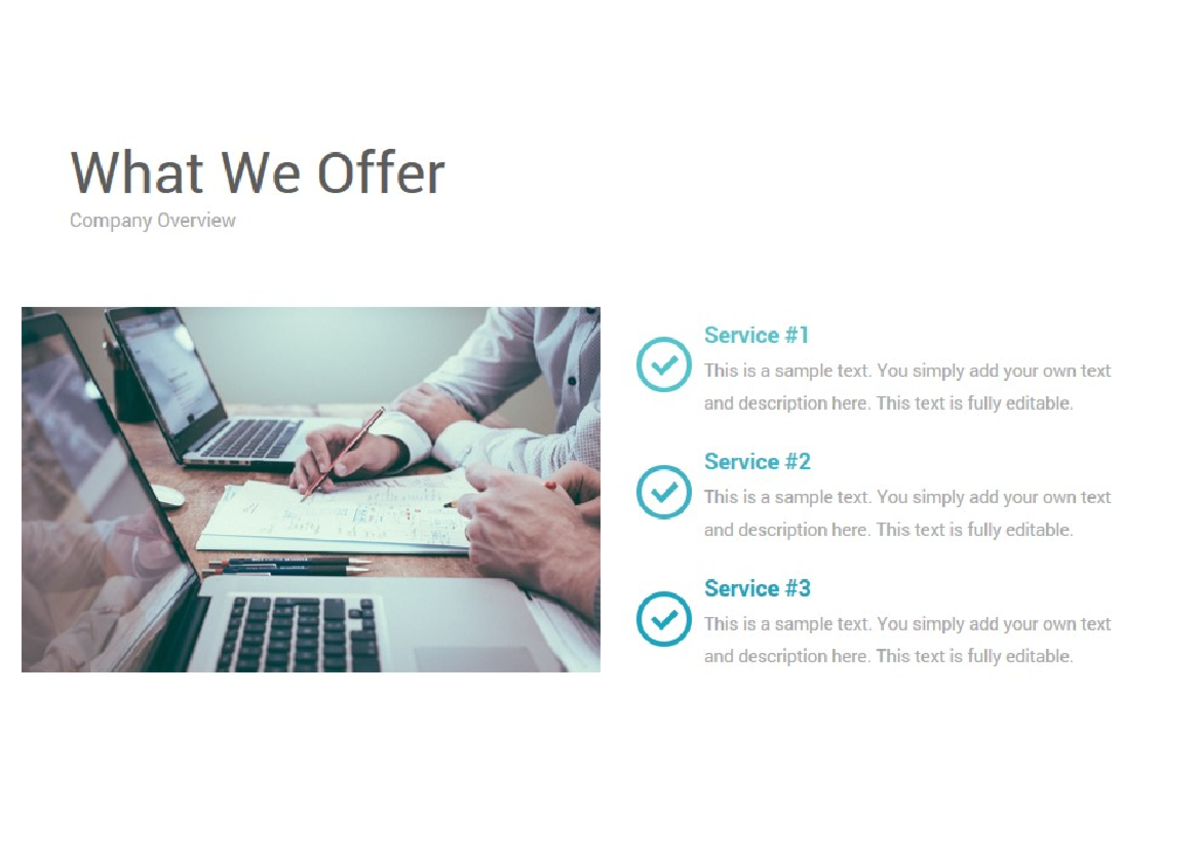 Business-Plan-Power Point-Template 0052 - What We Offer Company ...