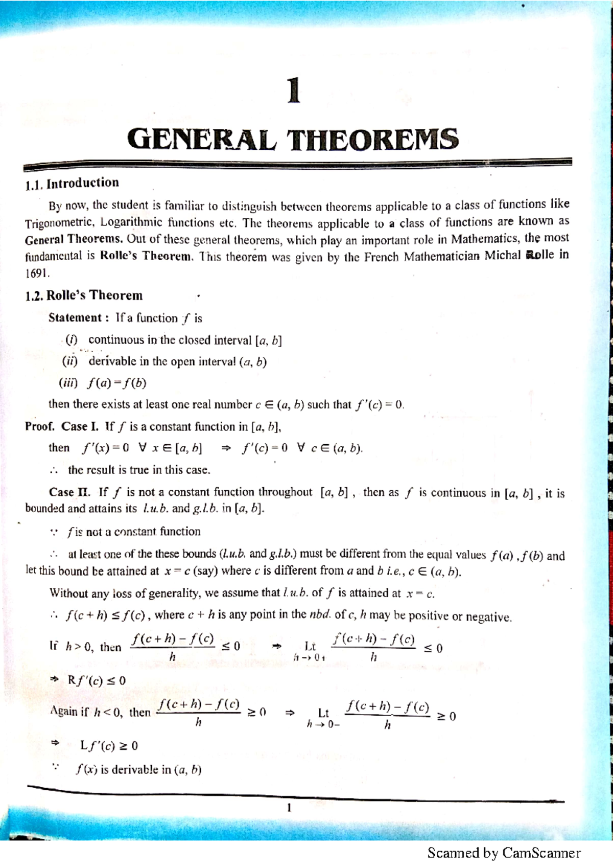 General Theorem 1ST SEM CSE - Mathematics-I - Studocu