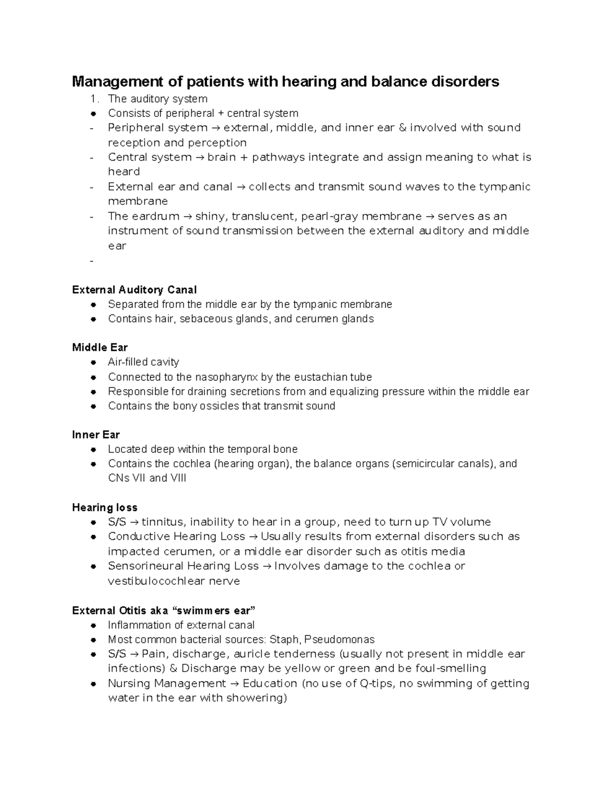 Integumentary, Ear, Eye - Management of patients with hearing and ...