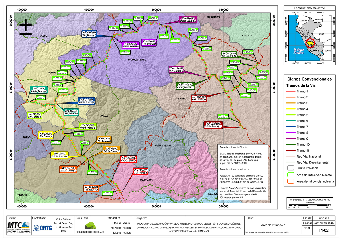 Anexo N°02.Mapa Area de Influencia - Km 0+ Inicio Tramo 6 Km 34+ Fin ...