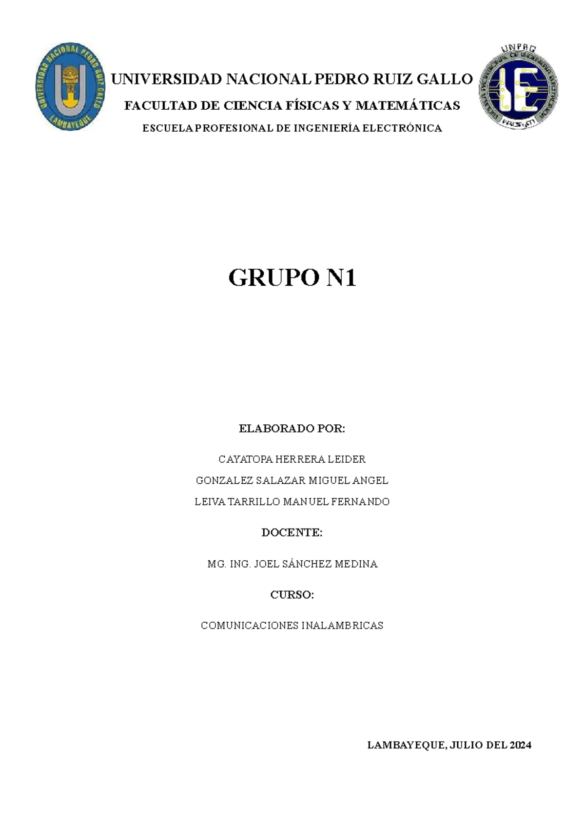 Tarea N1 - ftfjytfjyfthrtdgresfestrdyj6 - UNIVERSIDAD NACIONAL PEDRO ...