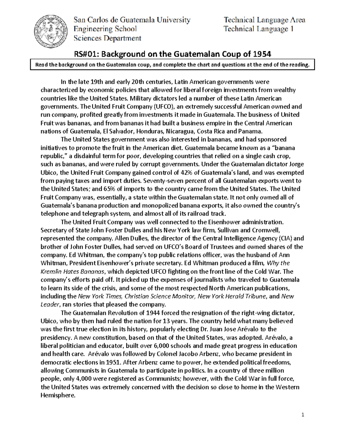 Unified Homework First Exam T1 (Complete) - 1 RS#01: Background on the ...