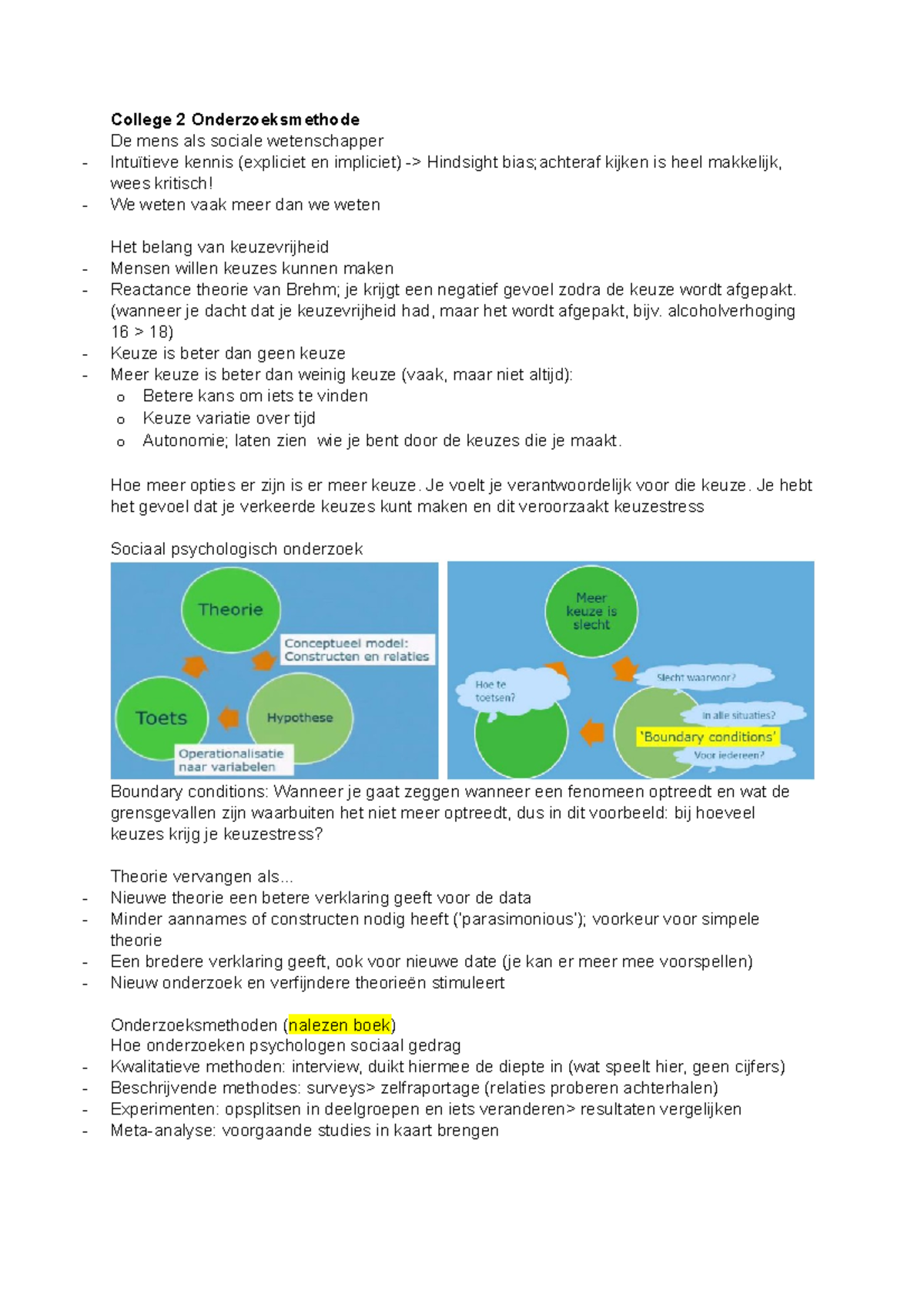 College 2 Onderzoeksmethode sociale psychologie - College 2 ...