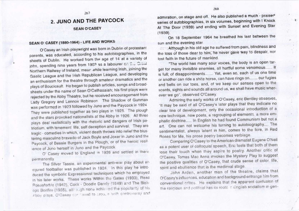 Juno&Paycock - Juno&Paycock - 26-l ####### 2. JUNO AND THE ...