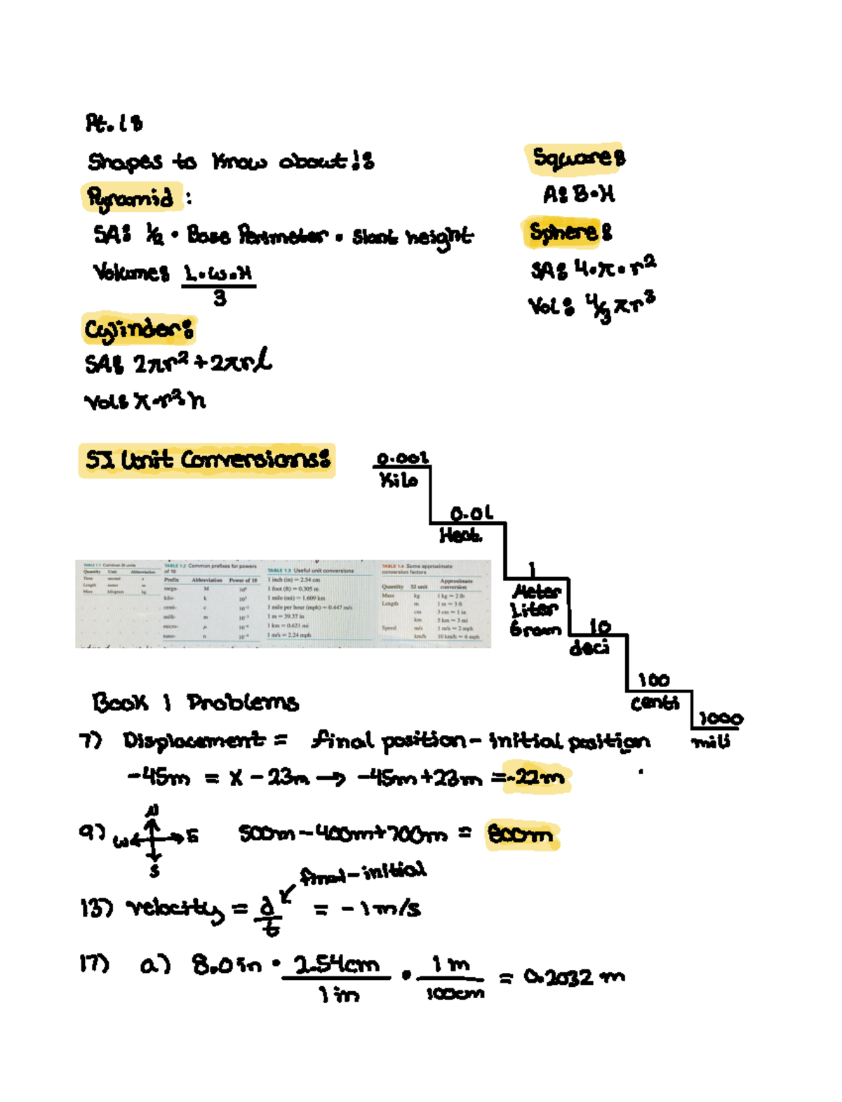 Physics Ch. 1 [ - Pt 18 Shapes to know about 8 Squares Pyramid A Bolt ...