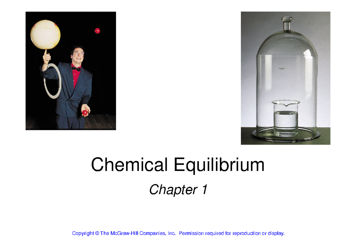 Chapter 1 Chemical Equilibrium - Chemical Equilibrium Chapter 1 ...