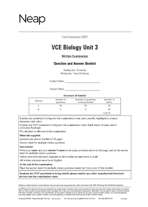 Unit 4 AOS 1 - Notes summary - Cellular vs non-cellular A cellular ...