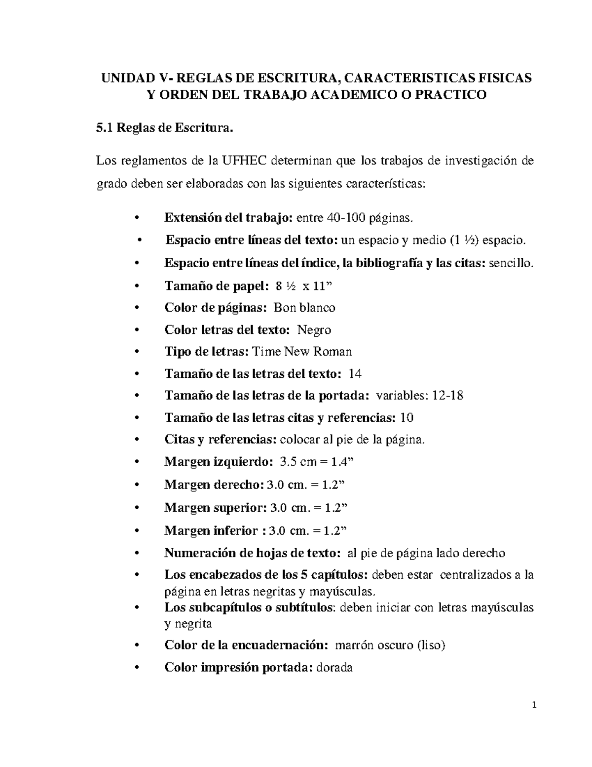 Reglas DE Escritura Y Orden DEL Trabajo Academico Practico Modif ...