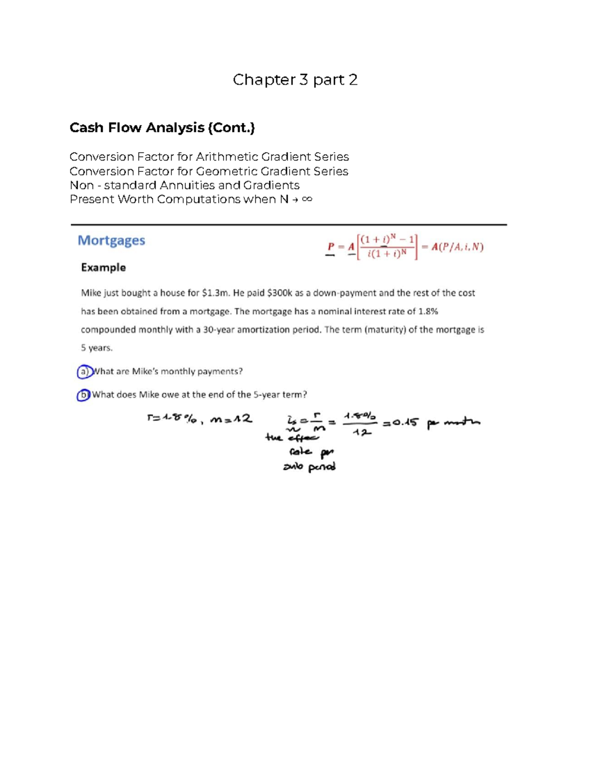 Chapter 3 part 2 Cash Flow Analysis (Cont - Chapter 3 part 2 Cash Flow Analysis (Cont ...