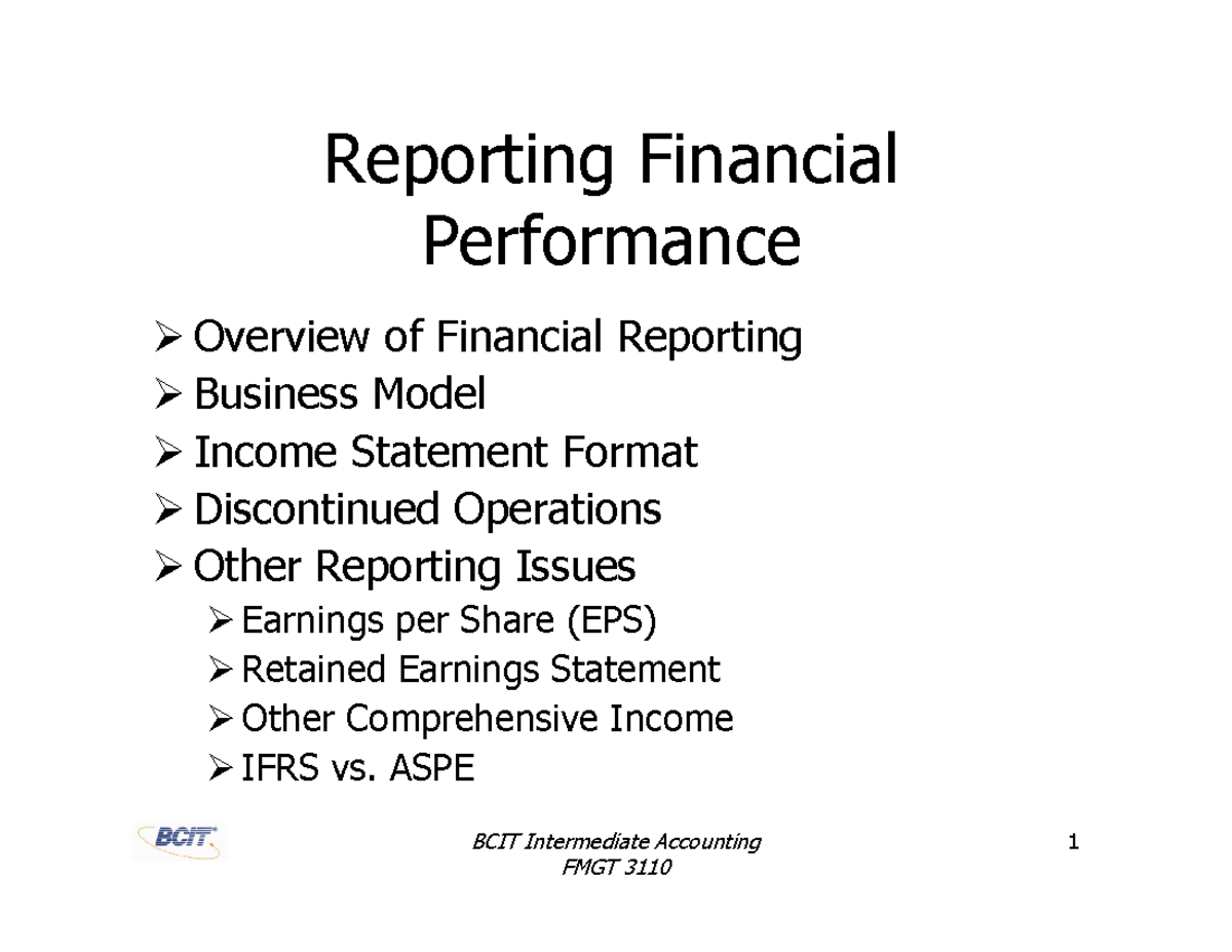 Chapter 4 - Financial Reporting - - Studocu