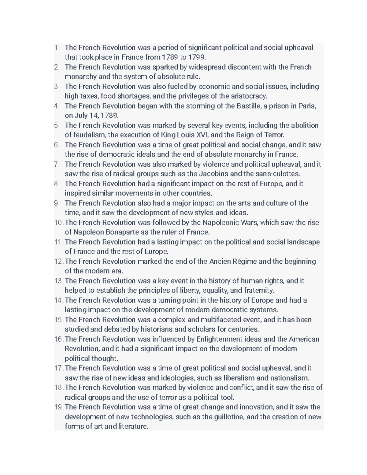 French revolution notes - The French Revolution was a period of ...