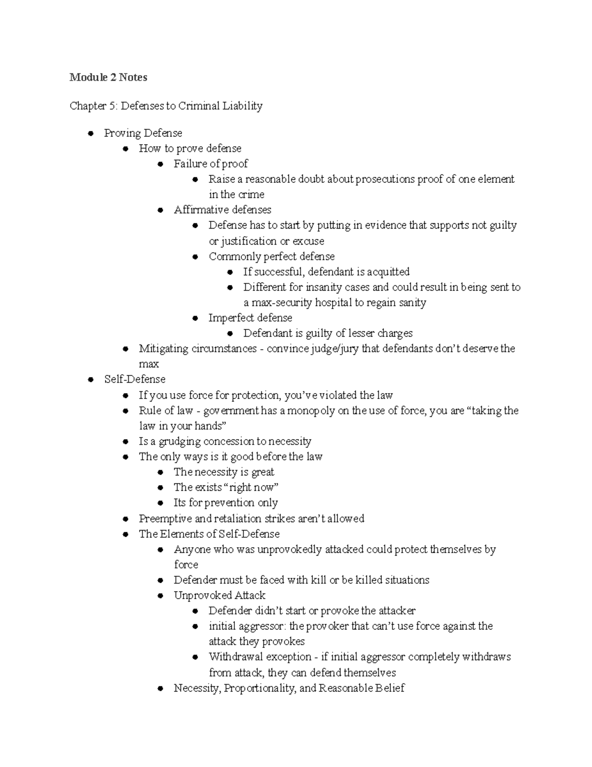 Criminal Law and Procedure Notes Unit 2 - Module 2 Notes Chapter 5 ...
