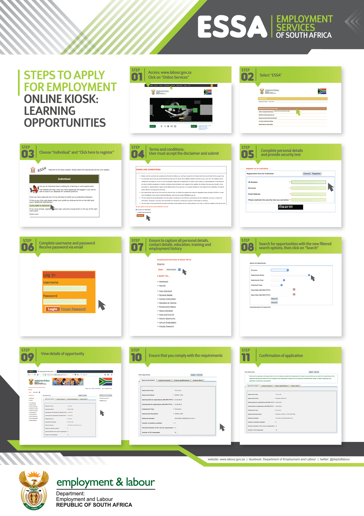 ESSA how to guide - Notes - ESSA EMPLOYMENT OF SOUTH AFRICA SERVICES ...