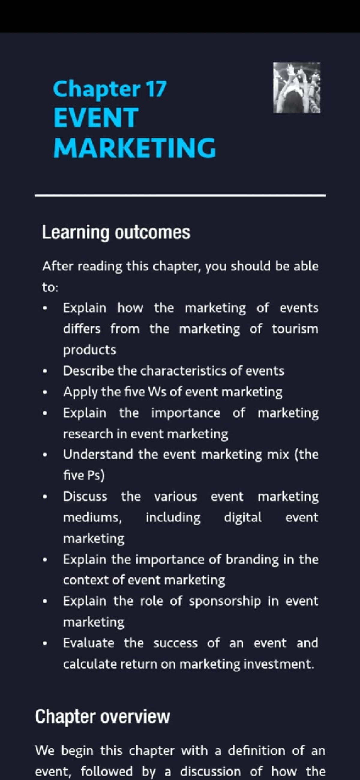 Ch. 17 tot - notes help to study - Chapter 17 EVENT MARKETING Learning ...