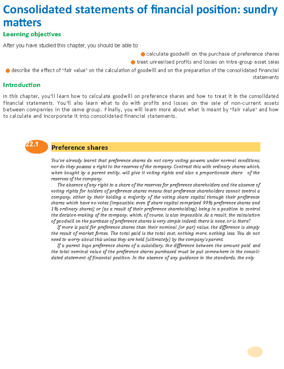 Consolidated statements of financial position sundry matters - 351 ...