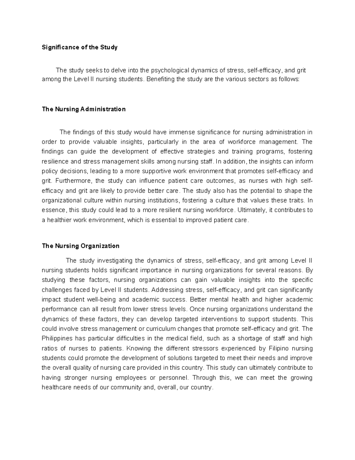 Significance-of-the-Study-revised - Significance of the Study The study ...