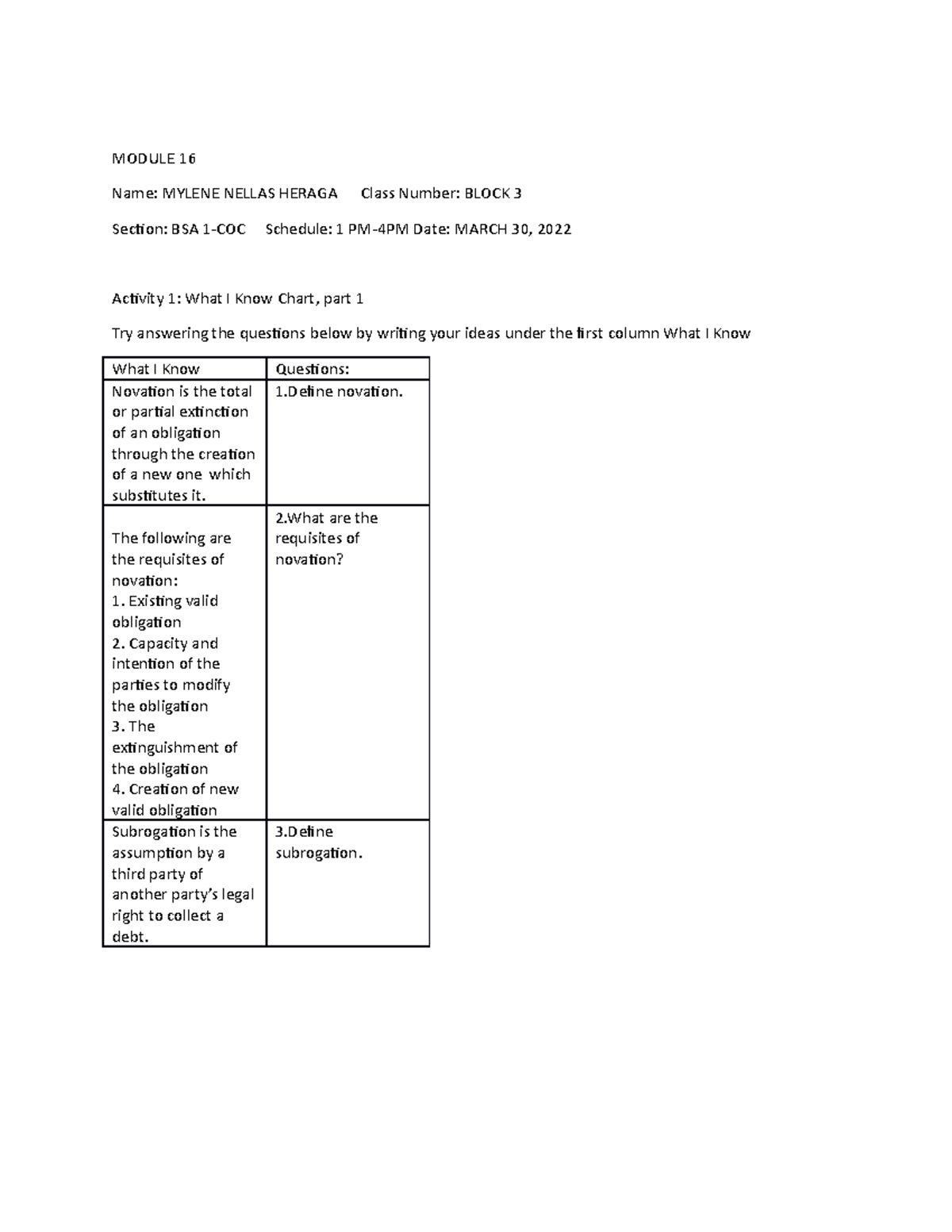 MODULE 16 ACTIVITY 4 READING AND COMPREHENSIVE WRITING - MODULE 16 Name ...