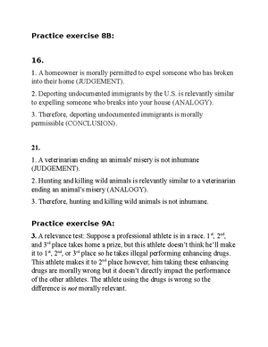 Practice Exercise 4 - applying arguments by principle and arguments by ...