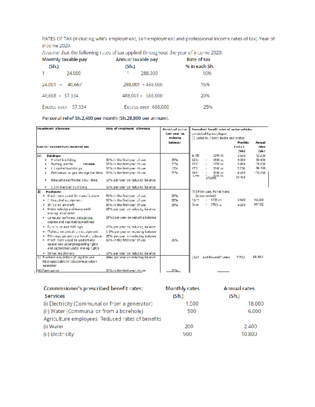 Taxation prescribed rates - Commerce - Studocu